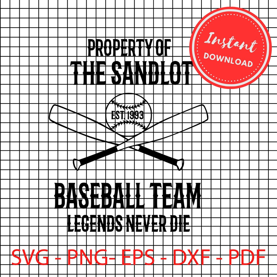 Property of Sandlot Svg Png Baseball Team Cricut Clipart - Etsy