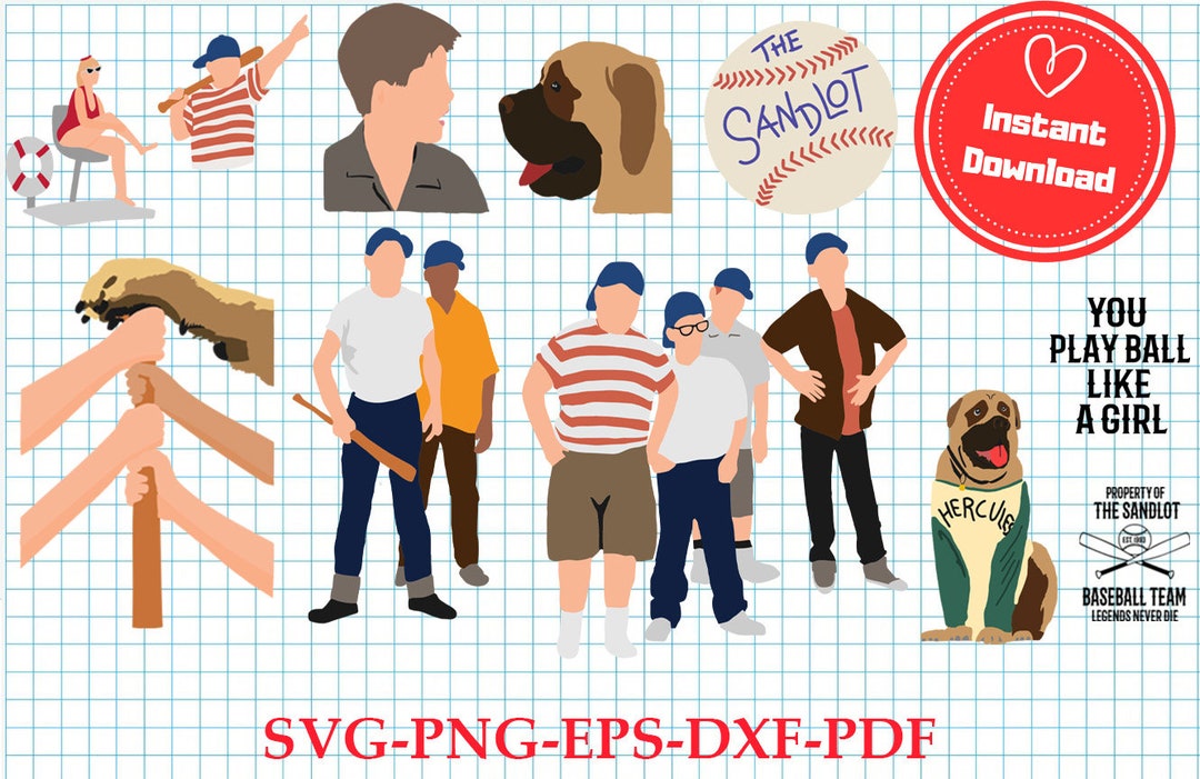 Bundle Svg Color THE SANDLOT Baseball Movie Cricut - Etsy