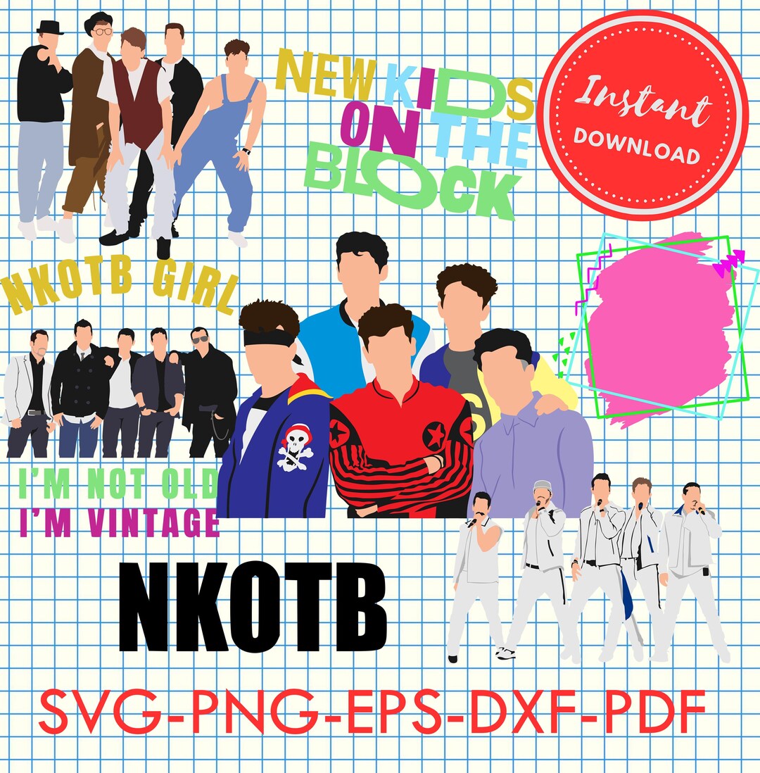 Bundle NKOTB Svg Png Vintage Girls Cricut Cutting - Etsy