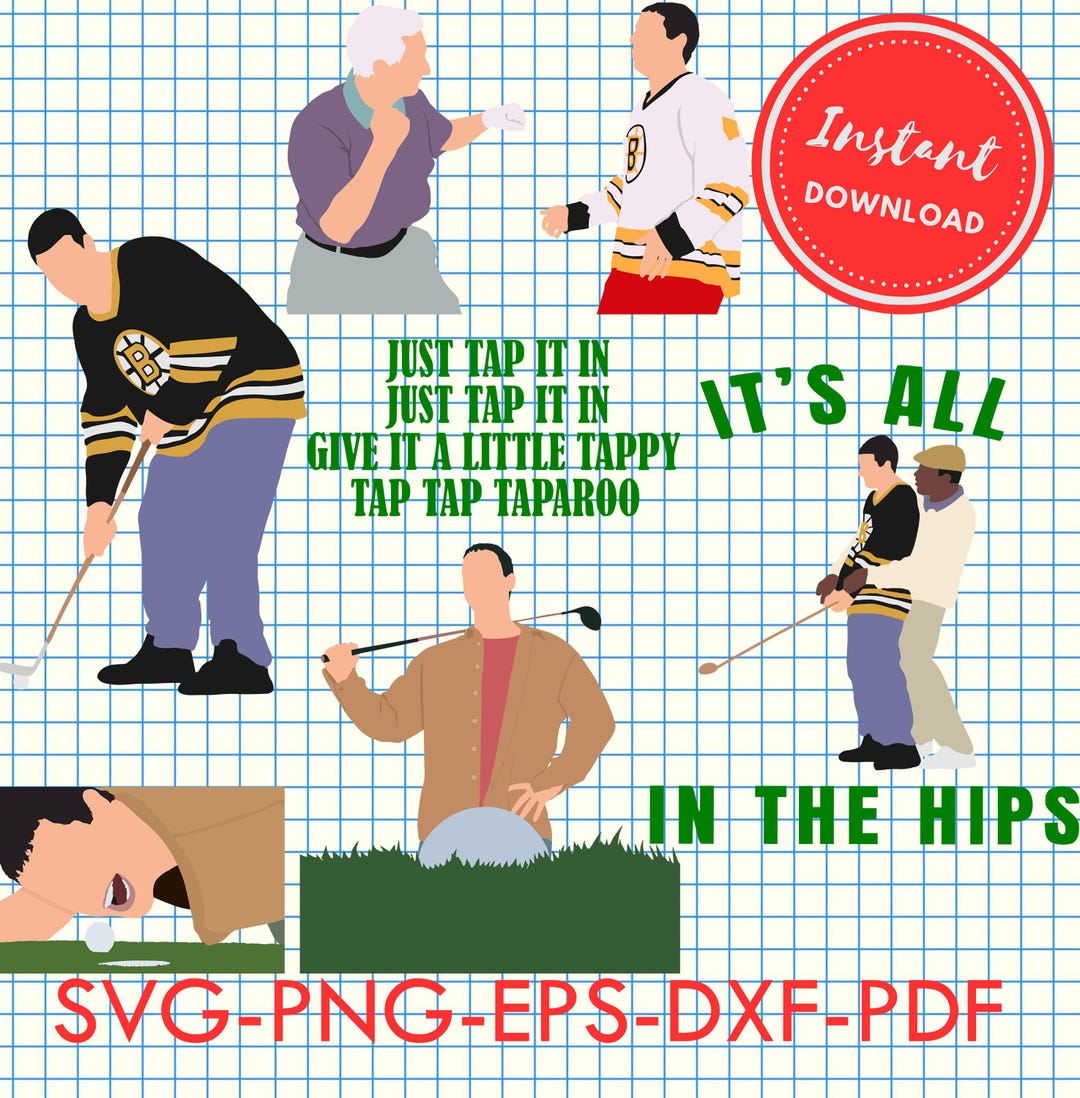 Bundle Happy Gilmore Svg Png It's All in the Hips Cricut Cutting - Etsy