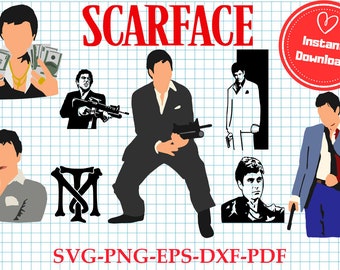 Scarface SVG File Al Pacino Tony Montana Cricut Vector Instant Download ...