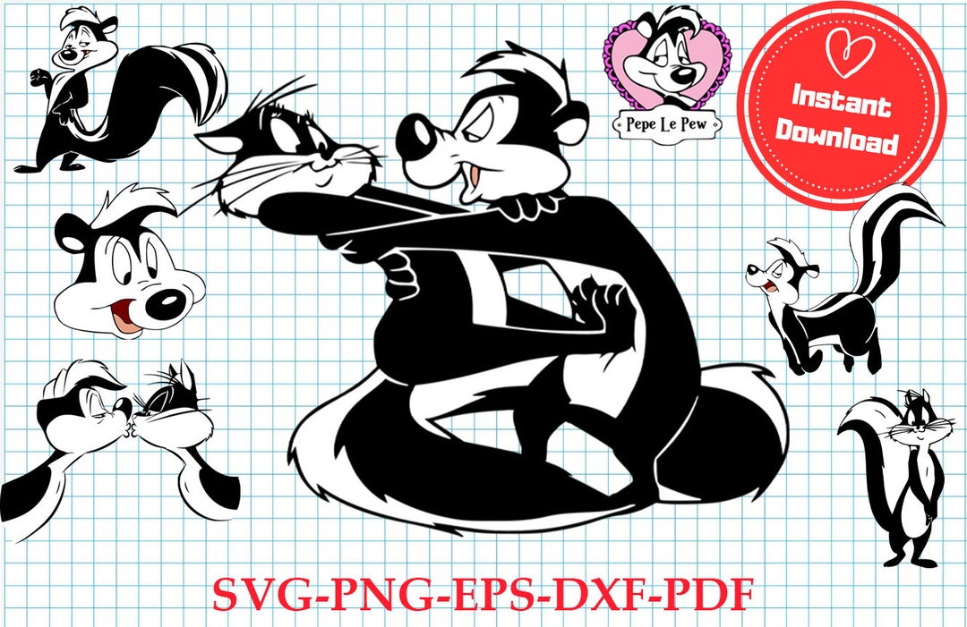Bundle Pepe Le Pew Svg Png Pepe Le Pew Cricut Cut Files - Etsy