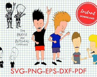 Beavis and Butthead Font Svg Files, Beavis and Butthead Alphabet ...