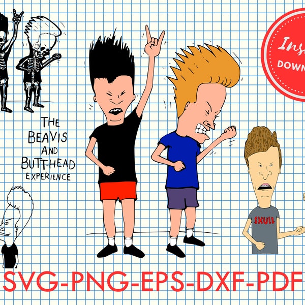 Beavis and Butthead Svg - Etsy