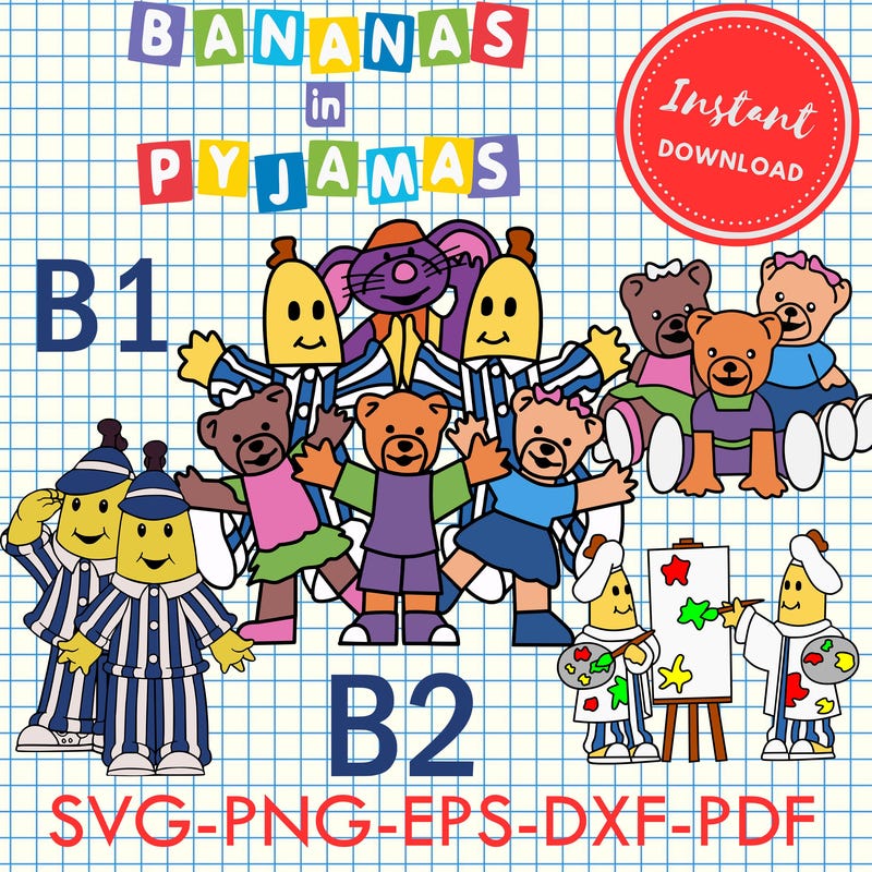 Bananas in Pajamas Costume - Etsy Australia