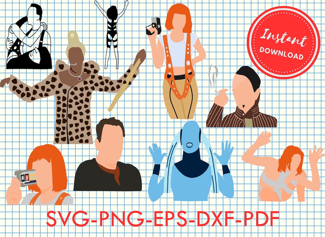 Bundle the Fifth Element Svg Png Leeloo Cricut Cut Files - Etsy