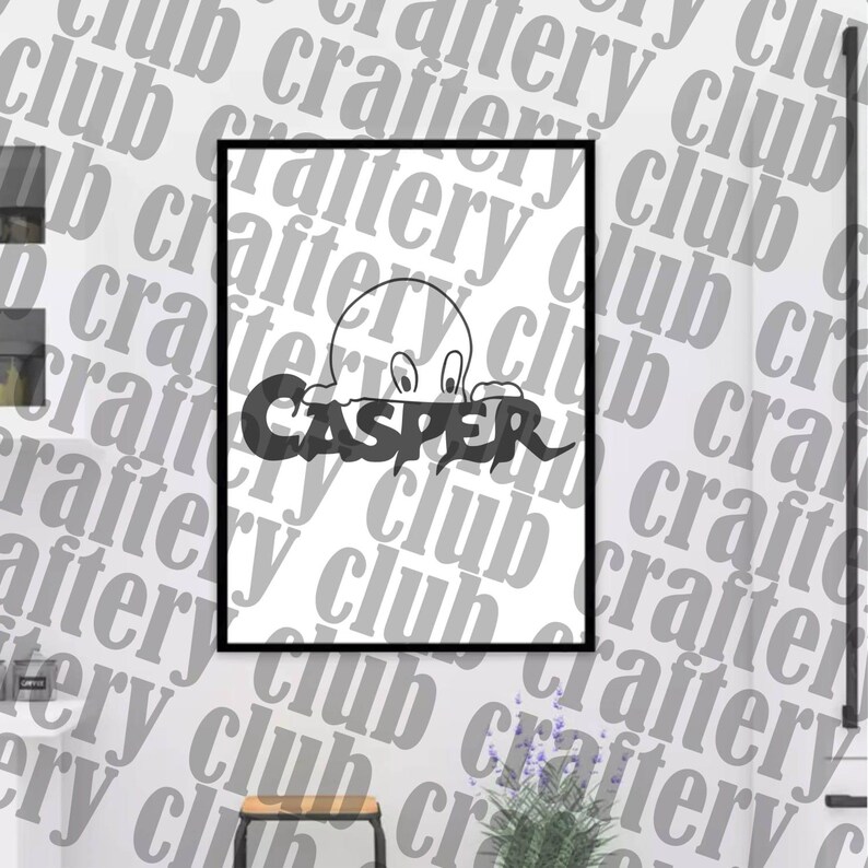 Casper Svg Png Cricut Casper Clipart Silhouette - Etsy
