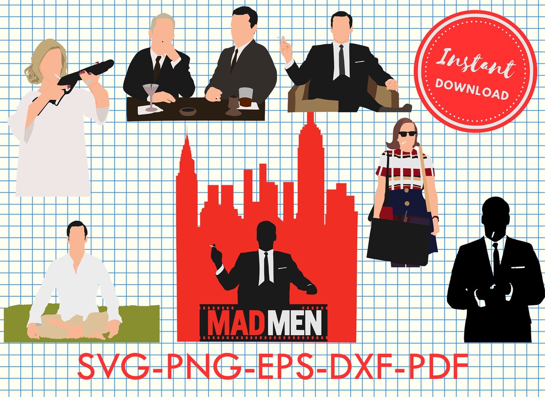 Bundle Don Draper Svg Png Cricut Cut Files Clipart - Etsy