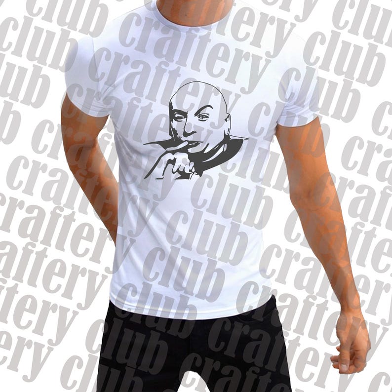Dr Evil Face Svg Png Austin Powers Cricut Clipart - Etsy