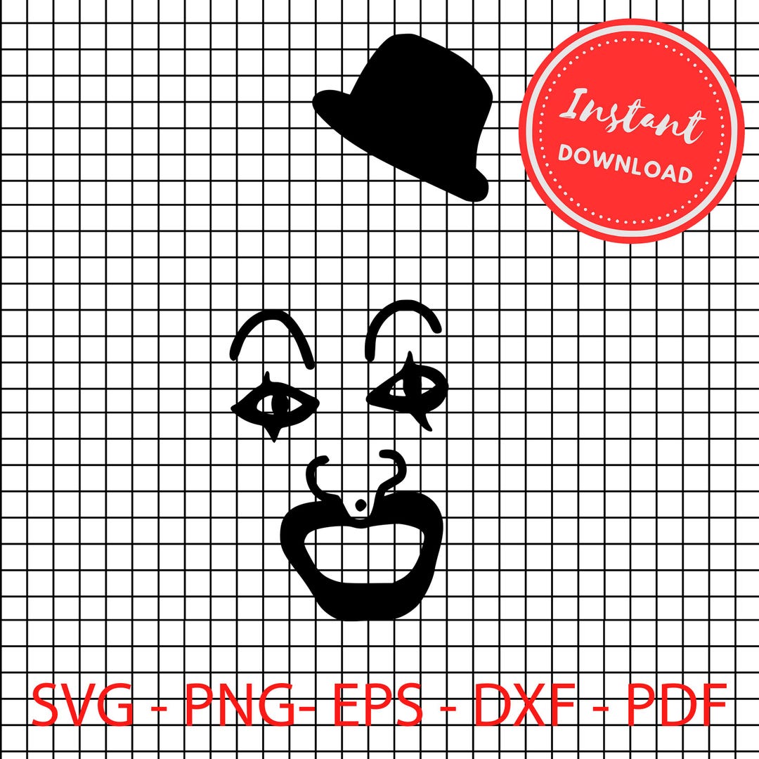 Terrifier Clown Hat Svg Png Art the Clown Cricut Cutting - Etsy