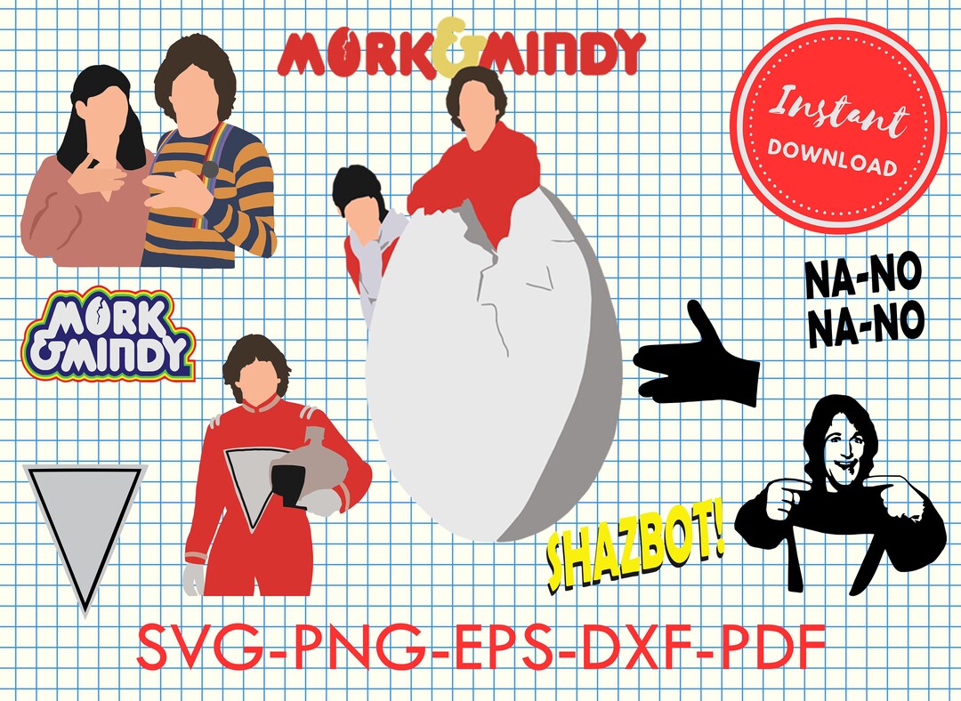 Mork and Mindy Svg Png Cricut Robin Williams Cut Files - Etsy