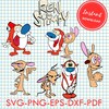 REN Stimpy Svg File, Cricut, Silhouette Vinyl Layered - Etsy