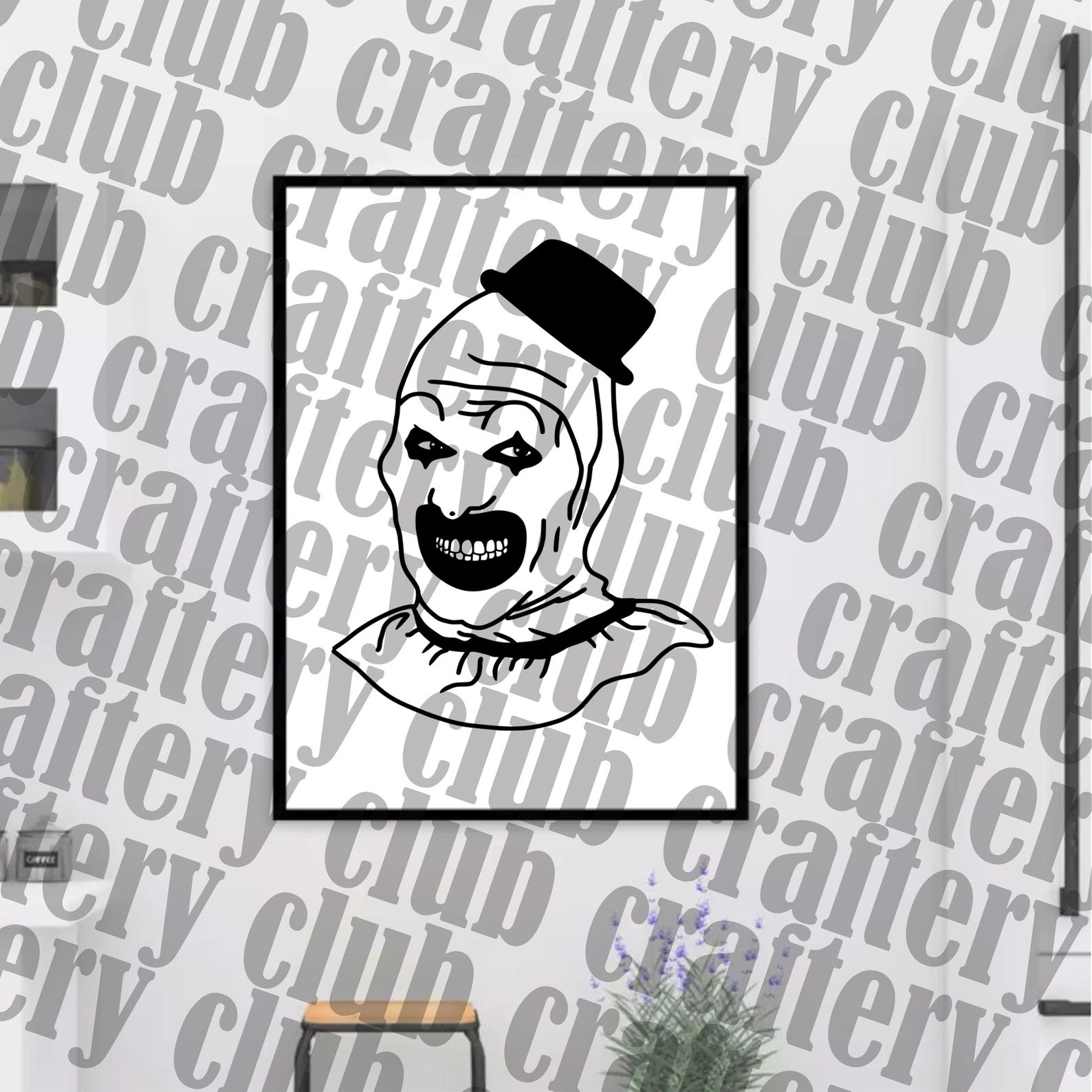 Terrifier Clown Svg Png Art the Clown Cricut Cutting - Etsy