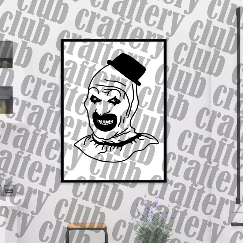 Terrifier Clown Svg Png Art the Clown Cricut Cutting - Etsy