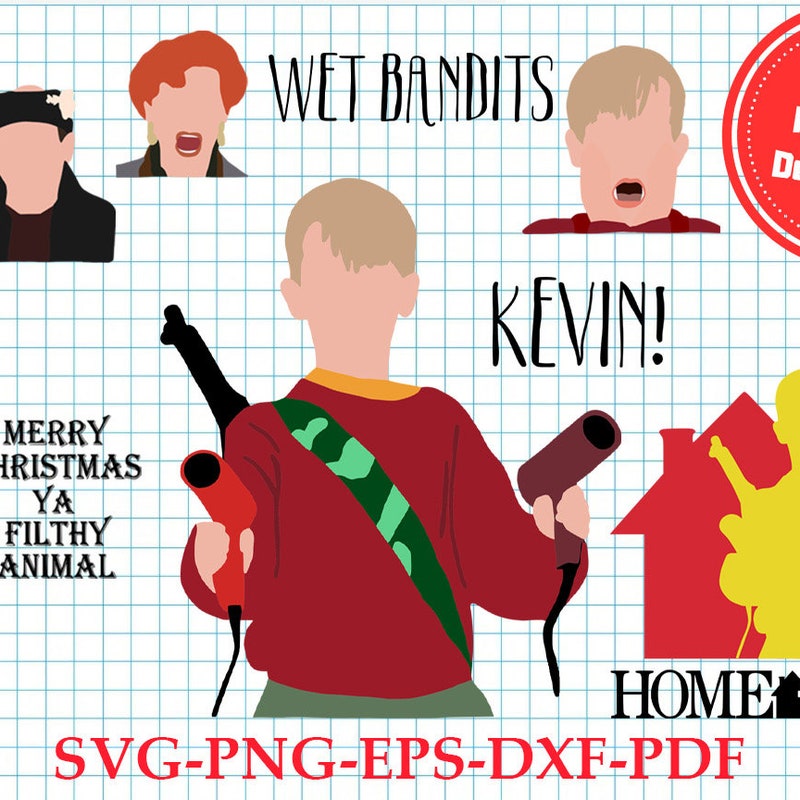Home Alone Svg - Etsy Canada