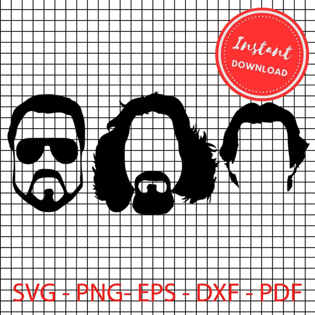 Big Lebowski Silhouette Donny and Walter Sobchak Svg Png Clipart Cricut ...