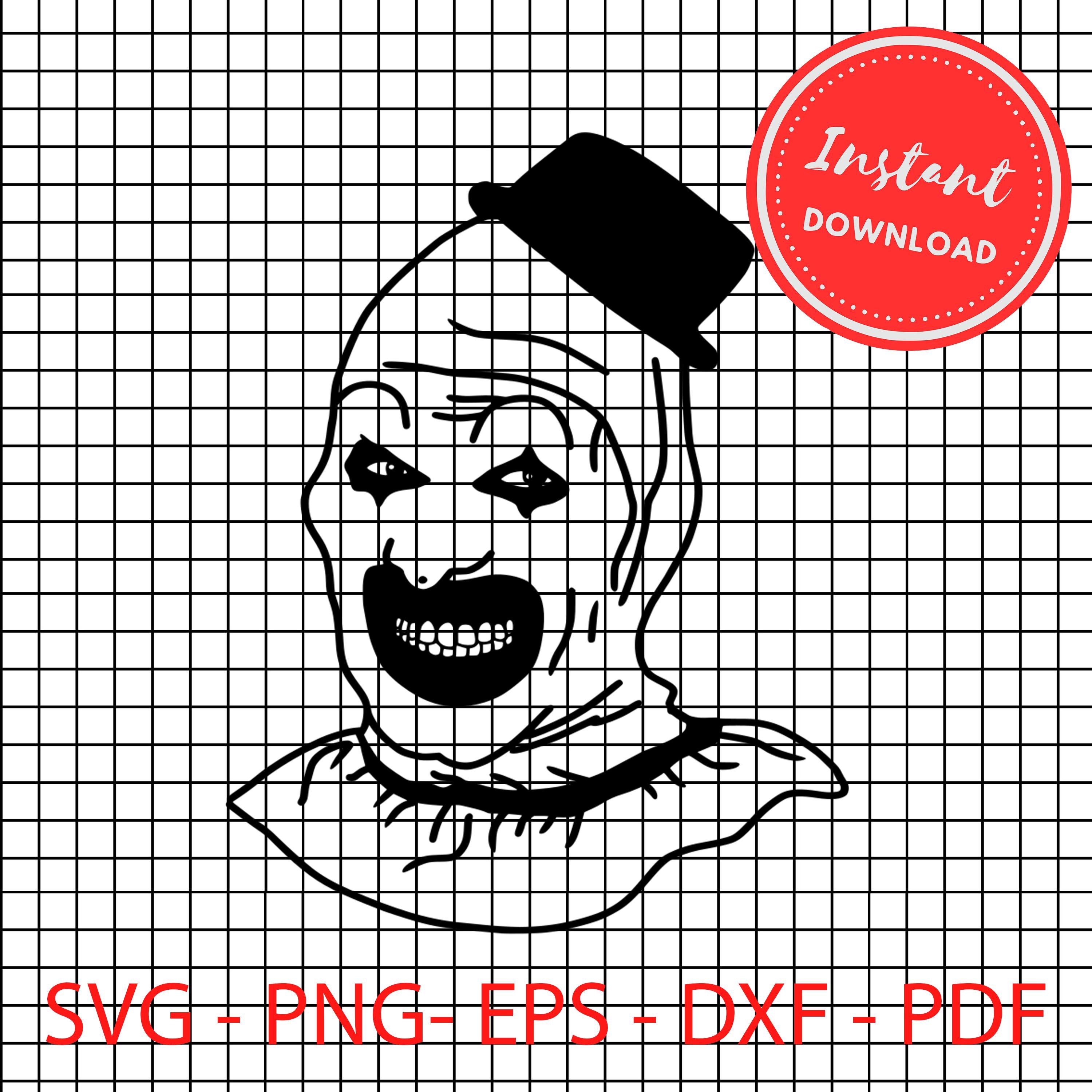 Terrifier Clown Svg Png Art the Clown Cricut Cutting - Etsy