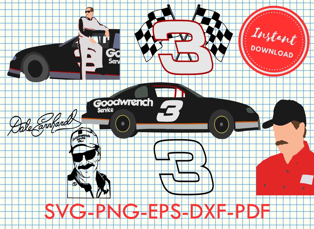 Bundle Dale Earnhardt 3 Svg Png Cricut Racing Oval Clipart - Etsy UK