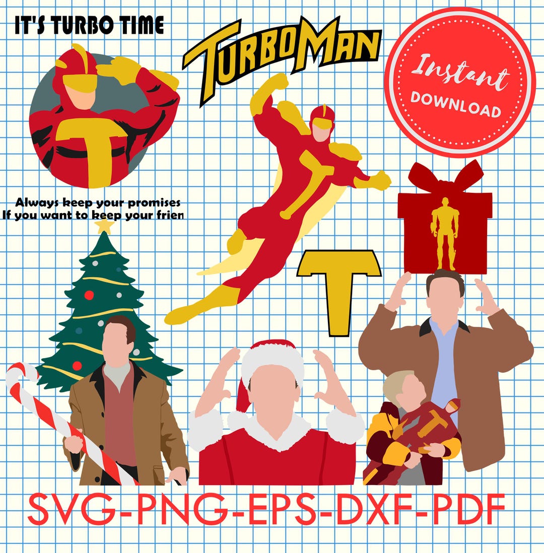 Bundle Jingle All the Way Movie Svg Png Turboman Cricut Cutting - Etsy