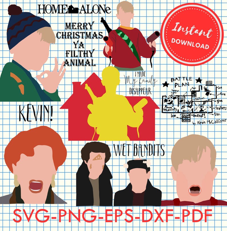 Bundle Home Alone Svg Png Ya Filthy Animal Svg Png Cricut - Etsy
