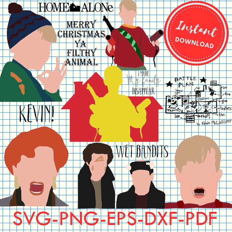 Home Alone Clipart - Etsy