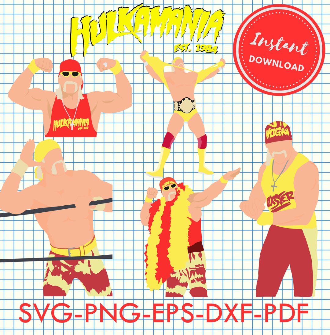 Bundle Hulk Hogan Svg Png Hulkaamania Cricut Cutting - Etsy