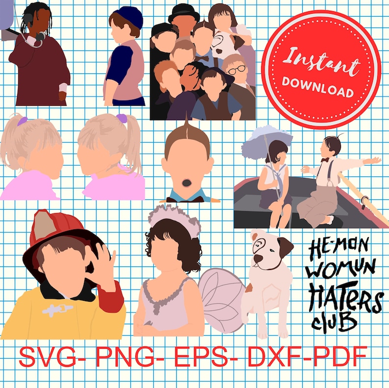 Bundle Little Rascals Svg Png He Man Woman Haters Club Cricut Cutting ...