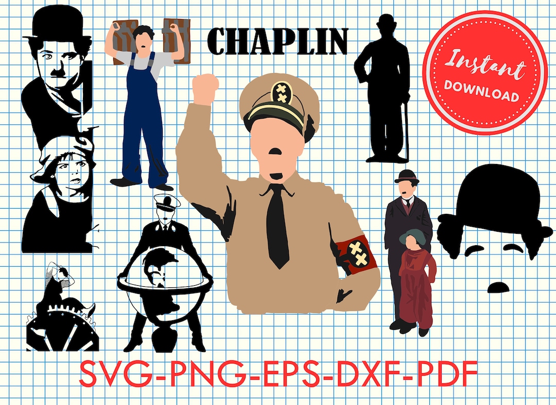 Bundle Charlie Chaplin Svg Png Modern Times Cricut Cut Files - Etsy