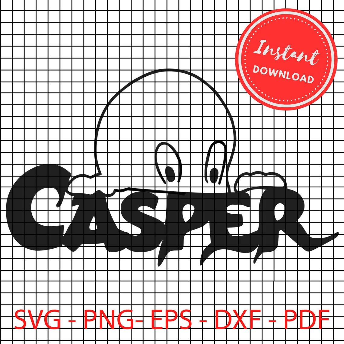 Casper Svg Png Cricut Casper Clipart Silhouette - Etsy