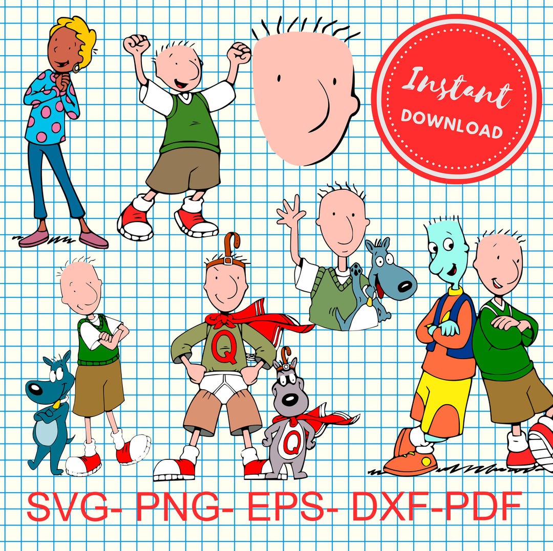 Bundle Doug Funnie Svg Png Quailman Cricut Silhuette - Etsy