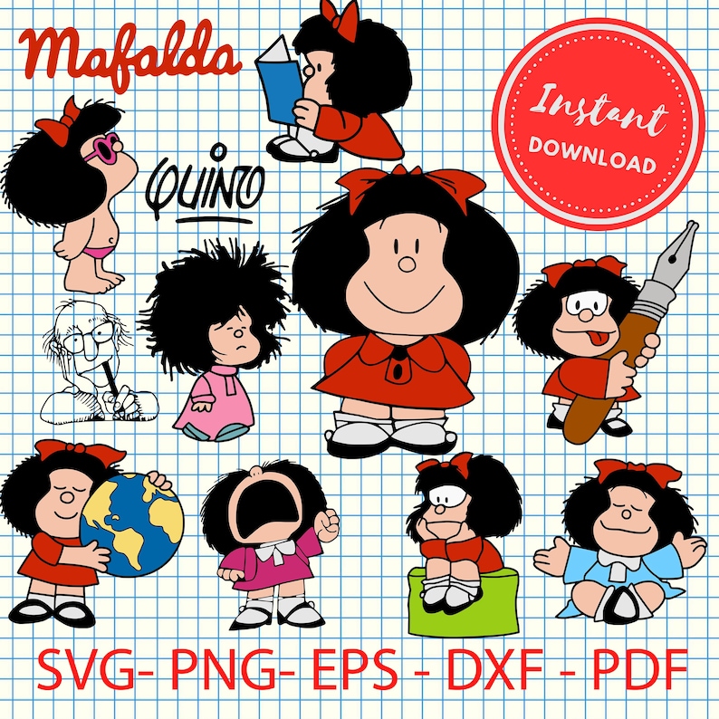 Bundle Mafalda Svg Png Mafalda Cricut Silhouette Cutting Files - Etsy