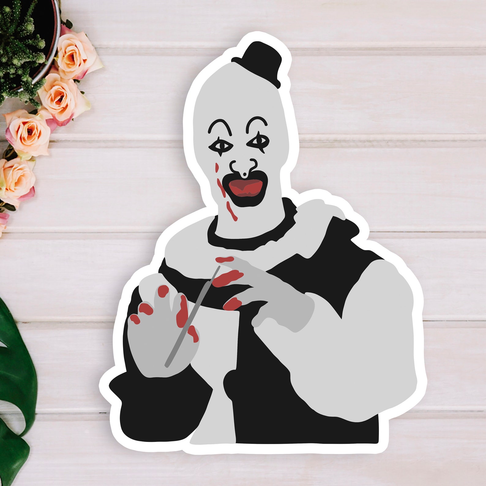 Set Vinyl Stickers Terrifier Clown Stickers Art the Clown - Etsy