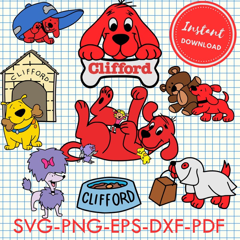Clifford Red Dog Sticker - Etsy