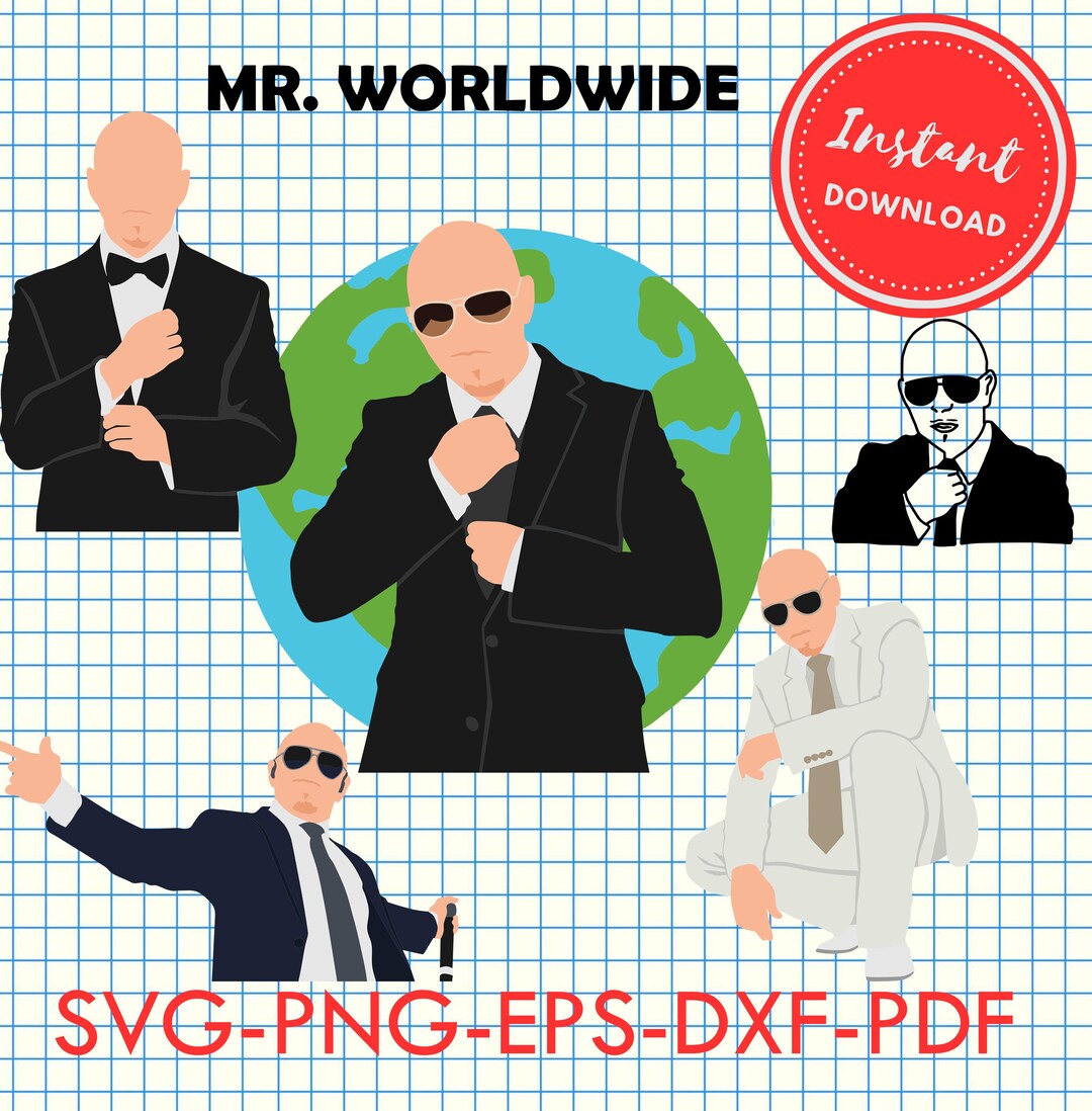Bundle Pitbull Eras Svg Png Latin Singer Cricut Cutting - Etsy