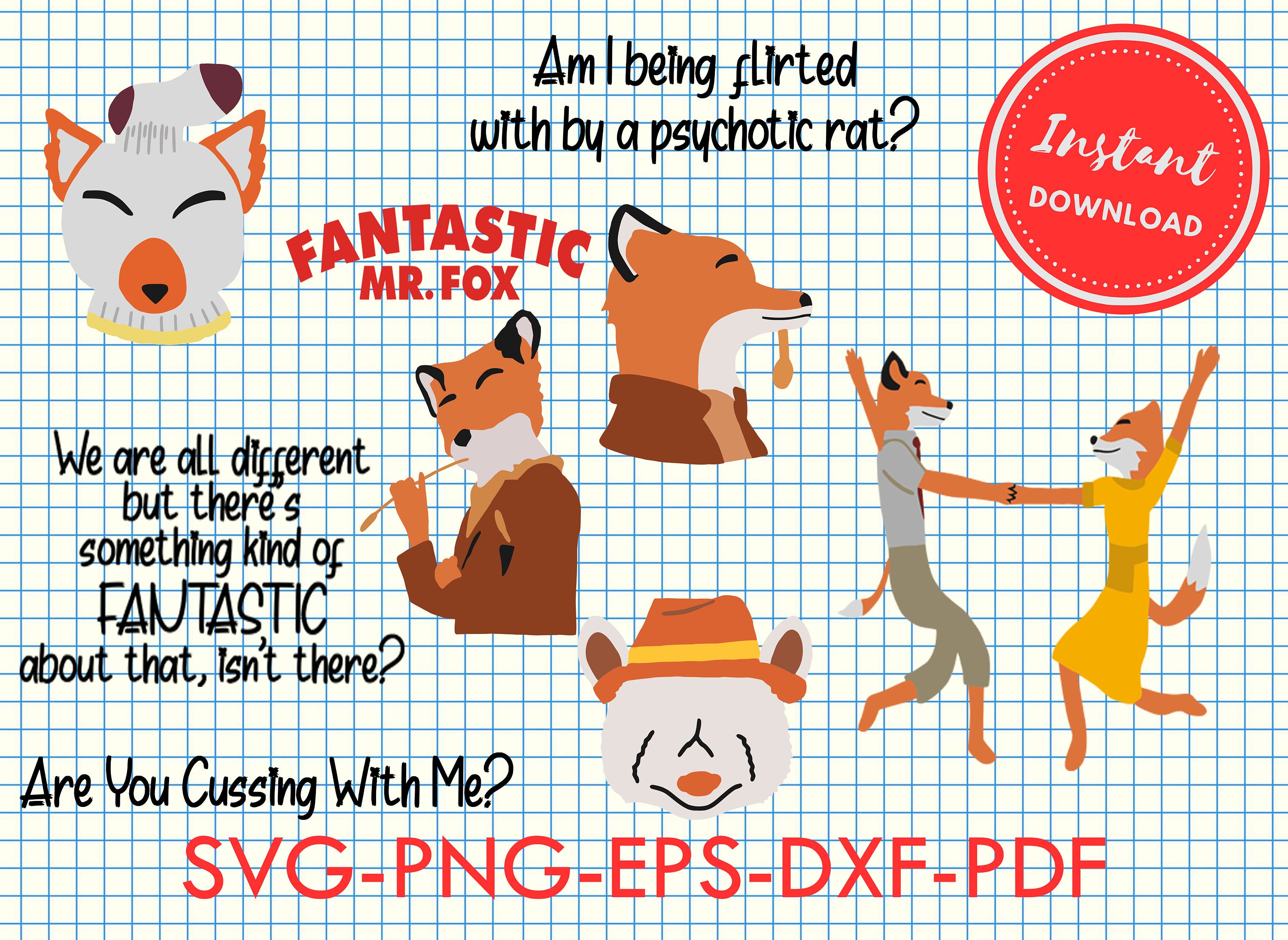 MR FOX Full Svg Png Cricut Cutting Files - Etsy