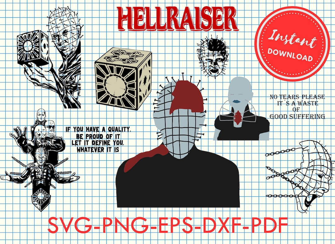 Hellraiser Terror Bundle Full Color Png Silhouette Cutting Files Svg ...