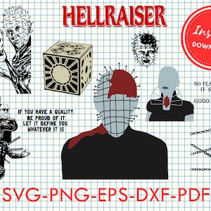 Hellraiser Terror Bundle Full Color Png Silhouette Cutting Files Svg ...