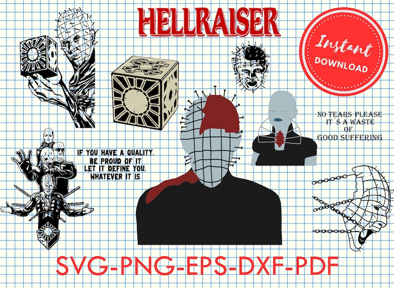Hellraiser Terror Bundle Full Color Png Silhouette Cutting Files Svg ...
