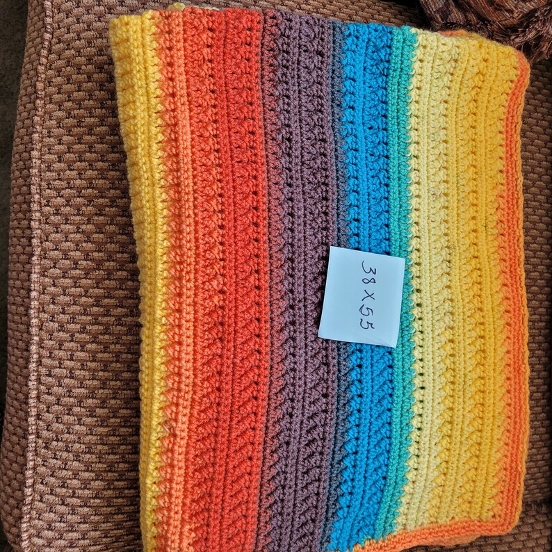 Afghan With Variegated Colors - Etsy