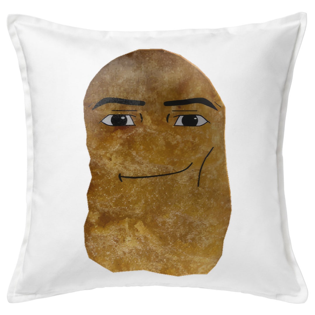 Chicken Nugget Roblox Man Face Meme Funny Pillow, Roblox Man Face Meme ...