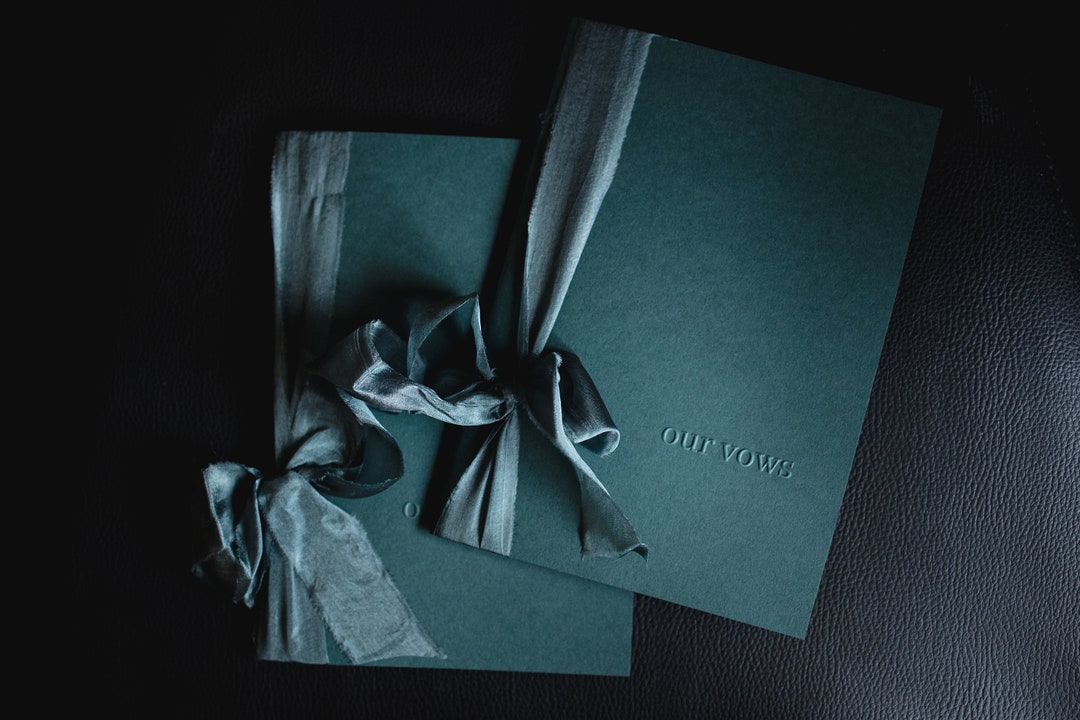Our Vows - Set of 2 Hand Made4 A5 Wedding Vow Booklets - Etsy