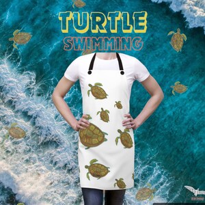 Freedom Whimsy: Artistic Turtle Apron by Federico, Apron (AOP) - Etsy