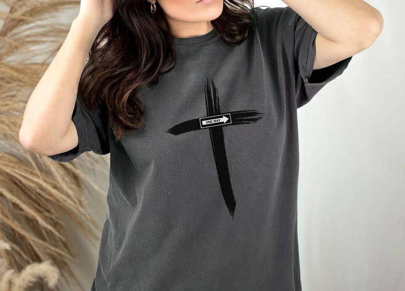 One Way Comfort Colors T-shirt, Jesus is the One Way Christian Faith ...
