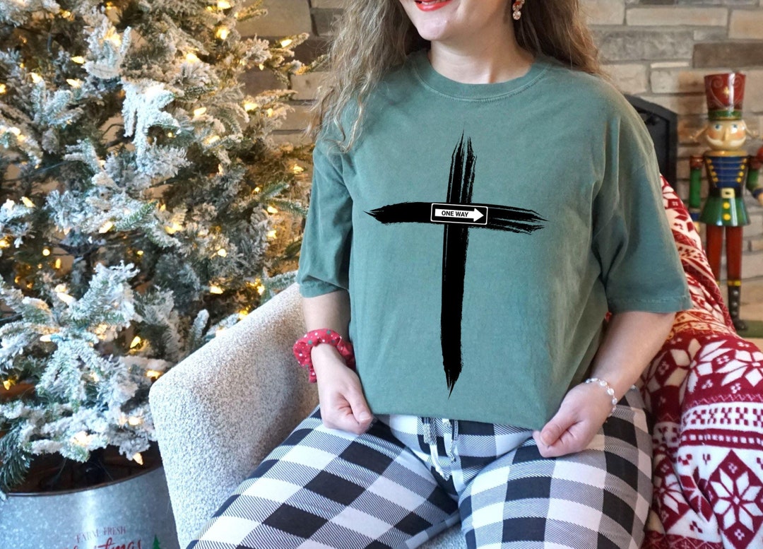 One Way Comfort Colors T-shirt, Jesus is the One Way Christian Faith ...