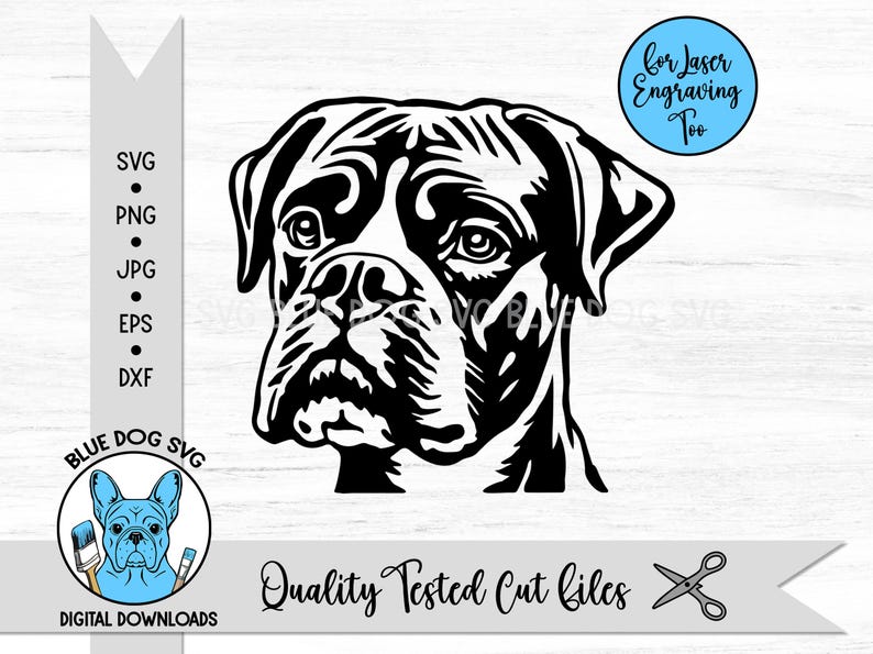 Boxer Svg, Boxer Dog Svg, Cut Files for Silhouette, Svg, Png, Jpg, Eps ...