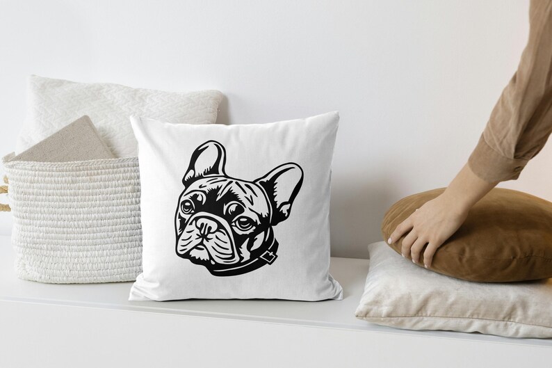 French Bulldog Svg, Frenchie Face Svg, Clip Art Png, Jpg, Eps, Dxf ...