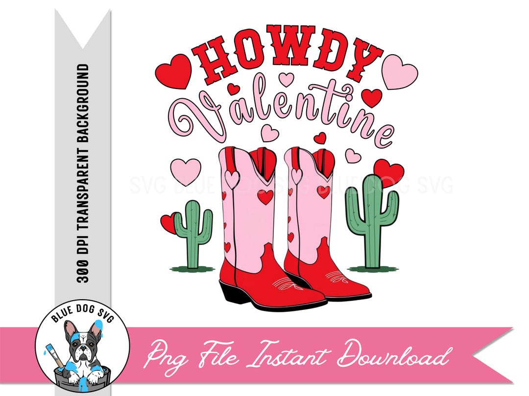 Howdy Valentine PNG, Cowgirl Boots Png, Retro Western Valentine Png ...
