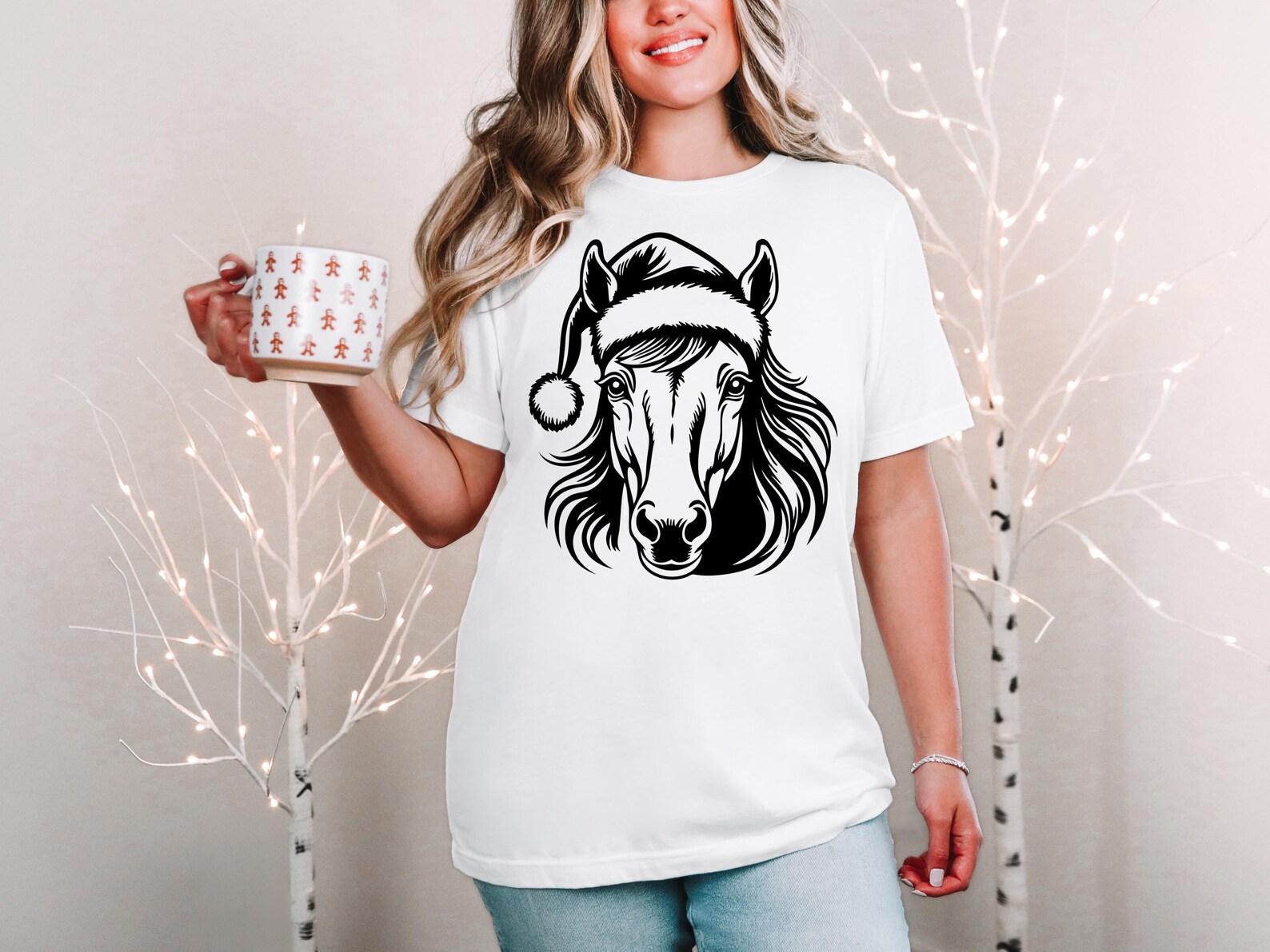 Christmas Horse Santa Hat SVG, JPG, PNG: Cricut, Laser Engraving ...