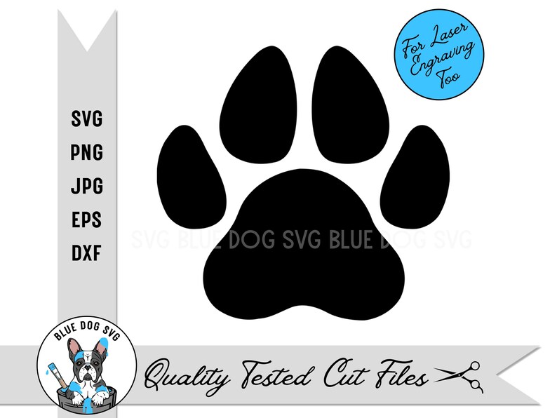 Dog Paw Print Svg, Png, Jpg, Dxf, Eps, Animal Paw Print Svg, Dog Paw ...