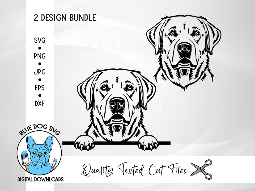 Labrador Retriever Peeking Svg, Eps, Dxf, Png, and Jpg Digital Download ...